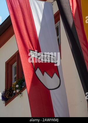 Franken-Flagge, Ansbach, Mittelfranken, Franken, Bayern, Deutschland ...