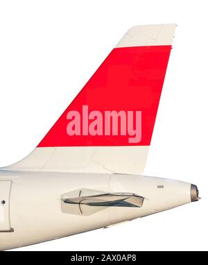 Airplane tail fin isolated on white background Stock Photo - Alamy