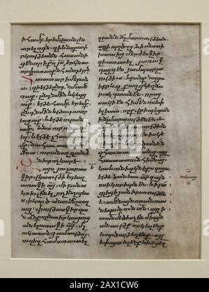 Manuscript Leaf with text in Bolorgir, 15th–16th century Stock Photo ...