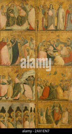 Diptych with Scenes from the Life of Christ (left wing: Raising of Lazarus and Crucifixion ...
