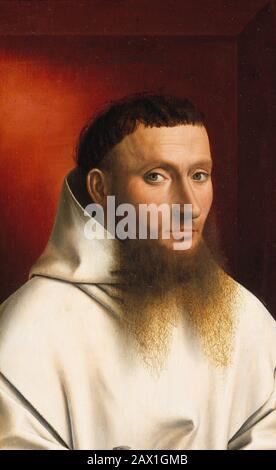 Wood oil painting of Carthusian monk (1855) by Filipo Balbi (1806-1890 ...