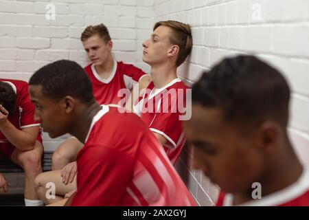 Rugby players in the locker room Stock Photo - Alamy
