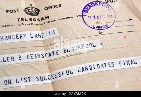 Post Office Telegram Stock Photo - Alamy