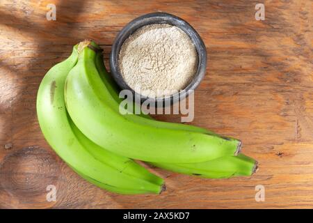 green banana flour on the table Stock Photo - Alamy