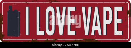 I love vaping sign or stamp on white background, vector illustration ...