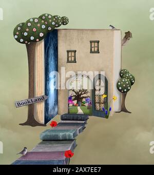 Pathway to the open book Stock Photo - Alamy