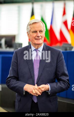 Strasbourg, France. 11th Feb 2020. Christine Lagarde (l), President of ...