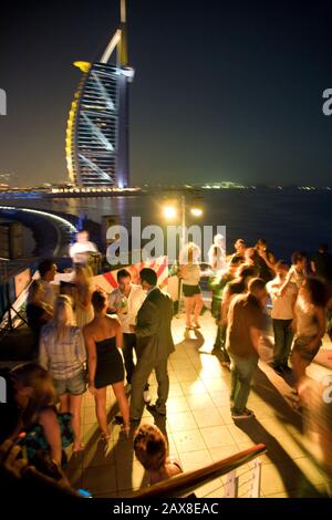 A very iconic view from 360 bar at the Jumeirah Beach Hotel, Dubai, UAE ...