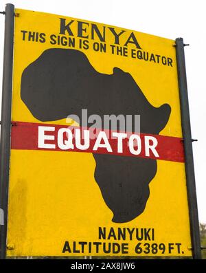 Equator sign board, Kenya Stock Photo - Alamy