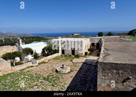 Ottoman fortress at Aptera, Crete. Aptera is an ancient Minoan port ...