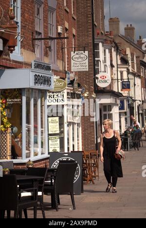 High Street shopping,Yarm, North Yorkshire Stock Photo - Alamy