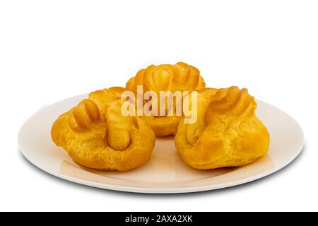 Eclairs design as duck on white background with clipping path Stock ...