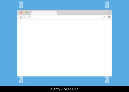 Blank white browser window mock up isolated, 3d illustration. Clear ...
