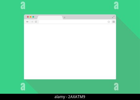 Blank white browser window mock up isolated, 3d illustration. Clear ...