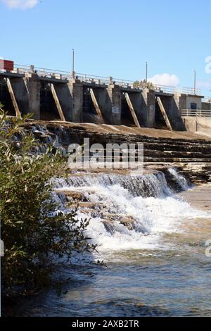 Water intake pipes in the river Stock Photo - Alamy