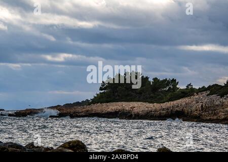 The Beautiful rocky gulf of Votsi beach in Alonnisos island, Greece ...