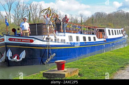 European Waterways luxury barge La Belle Epoque cruising on the ...