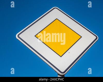 German traffic sign for priority road Stock Photo: 50647058 - Alamy