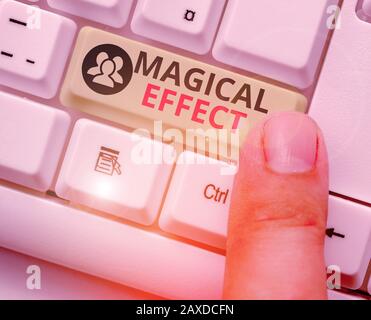 Conceptual hand writing showing Magical Effect. Concept meaning ...