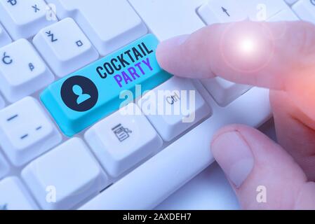 Word writing text Cocktail Party. Business photo showcasing formal ...