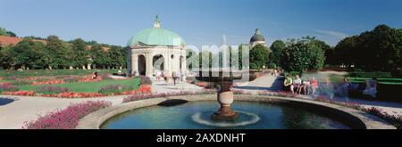walking in Hofgarten Park in Munich on a autumn day, Germany in Europe ...