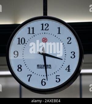 Round the clock in the subway subway station at train station for watch ...