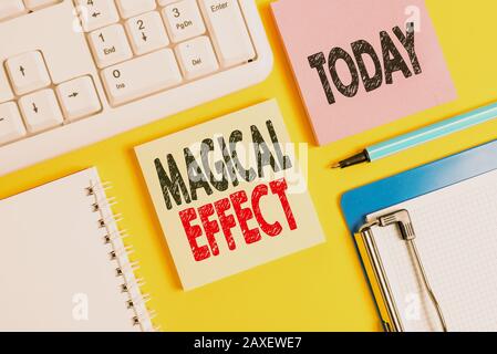 Handwriting text writing Magical Effect. Conceptual photo produced by ...