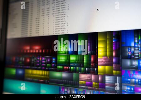 Display detail computer disk map used on harddisk dirve Stock Photo - Alamy