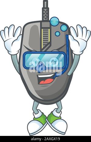 Diving mouse character cartoon style Stock Vector Image & Art - Alamy