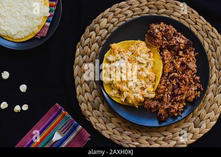 Calentado and huevos pericos con arepa is a traditional breakfast from ...