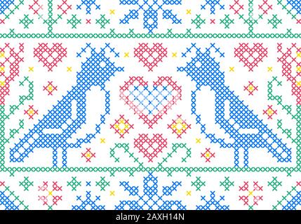 decorative ethnic love heart pattern Stock Vector Image & Art - Alamy