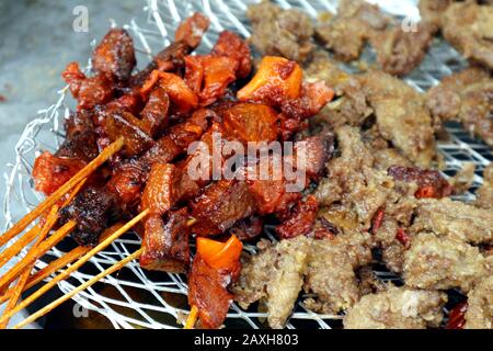 Photo of deep fried beef lungs called locally as Bopis in barbecue ...