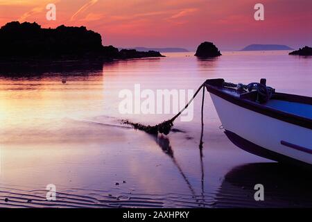 Guernsey fishing boat in Bordeaux harbour, Guernsey, Channel Islands ...
