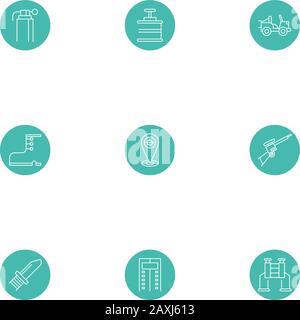 bundle of military line block style icons Stock Vector Image & Art - Alamy