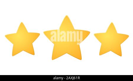 vector icon. Three stars in yellow, red and blue color, isolated on ...