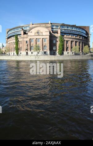 Riksdag - building of the Swedish parliament in Stockholm, Sweden Stock ...