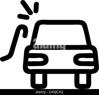 Hacking car icon vector. Isolated contour symbol illustration Stock ...