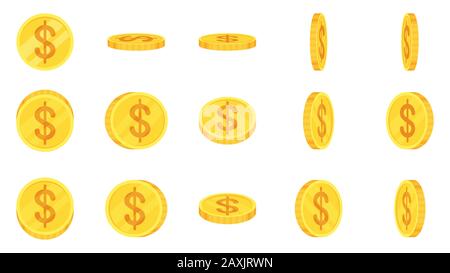 Sprite sheet of gold coins rotation Stock Vector Image & Art - Alamy