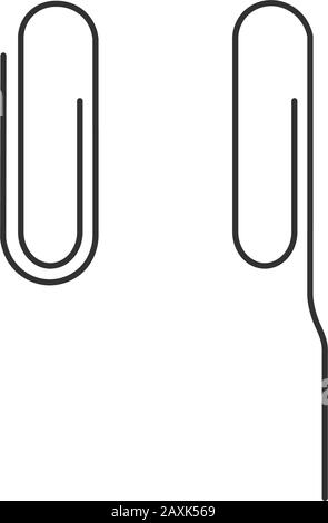 paperclip vector icon editable stroke outline icons for web and mobile ...