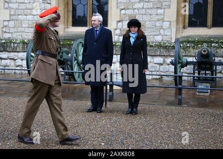 Sir Benjamin John Bathurst KCVO CBE (C) and Brigadier Vivienne Buck ...