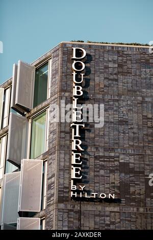 Double Tree by Hilton sign Stock Photo - Alamy