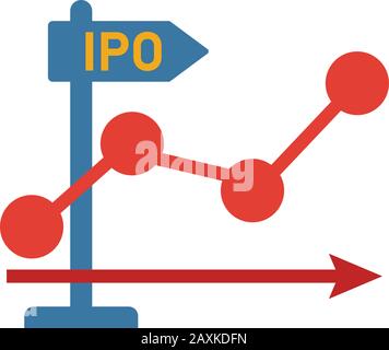 ipo market icon, black vector sign with editable strokes, concept ...