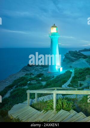 Castle Point Lighthouse, Sandstone, Wellington, North Island, New ...