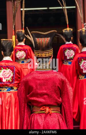 Traditional Chinese theatre performance in temple, Beijing, China Stock ...