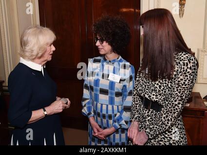 The Duchess of Cornwall talks to SafeLives staffers Michelle Phillips ...