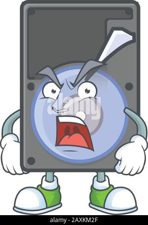 cartoon character of hard disk with angry face Stock Vector Image & Art ...