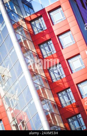 Abstract high-tech architecture background photo, internal structure of ...