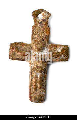Ancient metal crosses isolated on white background Stock Photo - Alamy