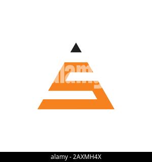 letter s triangle pencil shape geometric logo vector Stock Vector Image ...