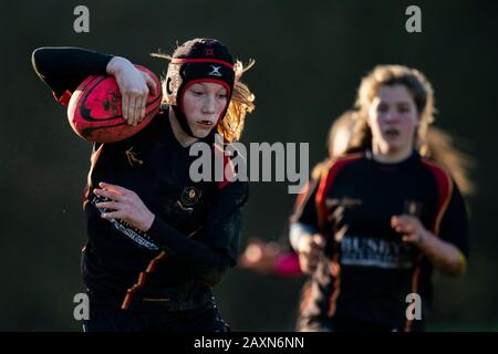 girls in rugby scrum Stock Photo - Alamy